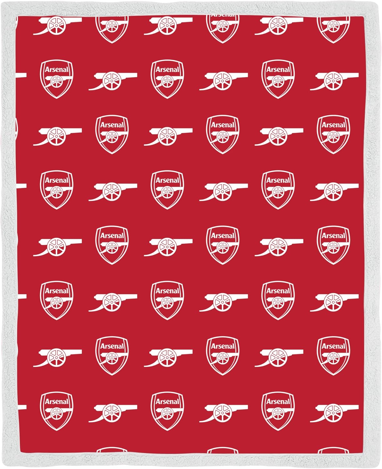 CHARACTER WORLD Official Arsenal FC Fleece Sherpa Throw Blanket | Super ...